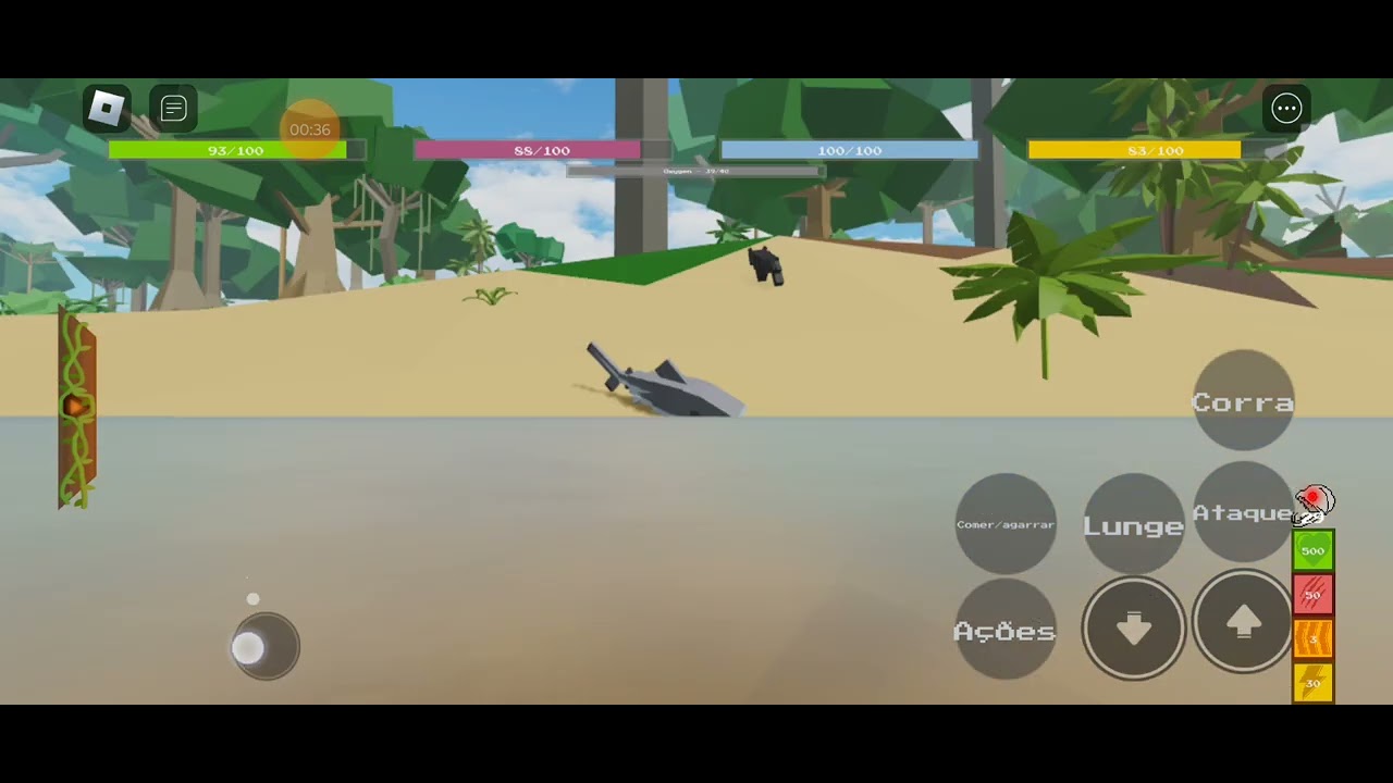 Tubarão touro Vs Onça Pintada,Amazon ascension |Roblox| - YouTube