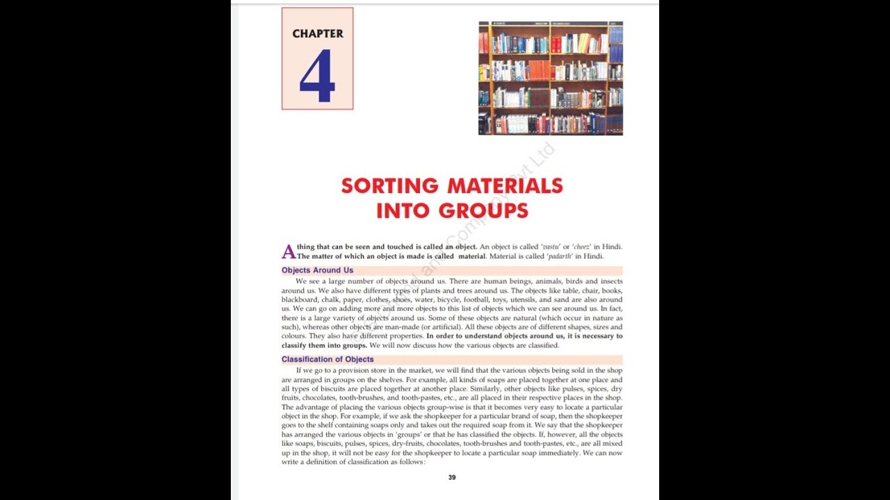 class 6 chapter 4, sorting out of materials - YouTube