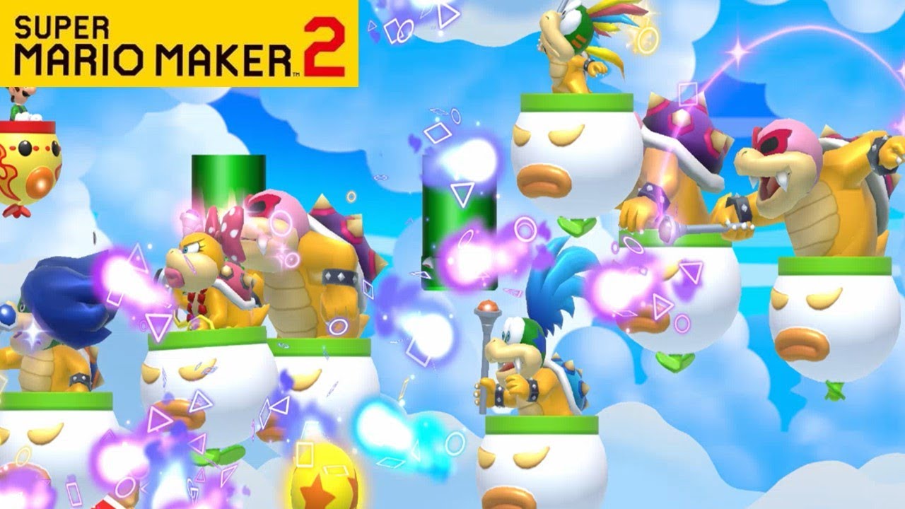SUPER MARIO MAKER 2 - KOOPALINGS BOSS FIGHT, BATTLE & STANDARD STAGES ...
