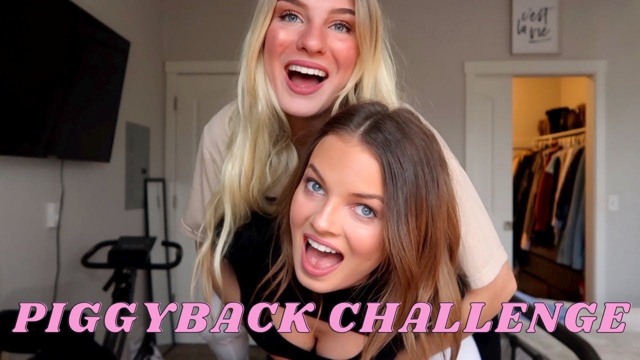 PIGGYBACK CHALLENGE | SISTERS EDITION | *we failed* - YouTube