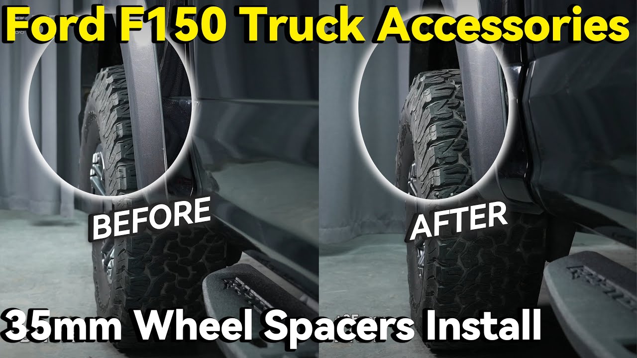 Ford F150 Raptor 35mm Truck Wheel Spacers Install | Before And After ...