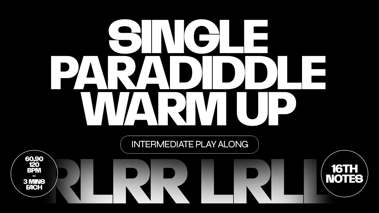 9 Minute Daily Single Paradiddle Warm Up | 16th Notes PLAY ALONG (60 ...