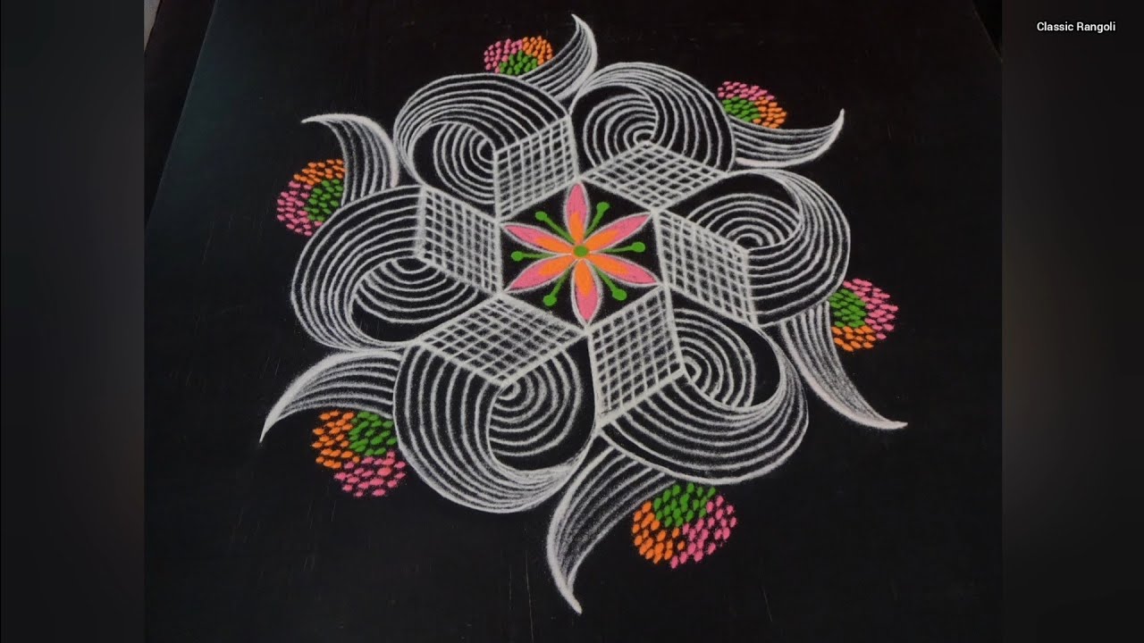 Padi Kolam for Friday / Simple Rangoli Design / Easy Rangoli ...