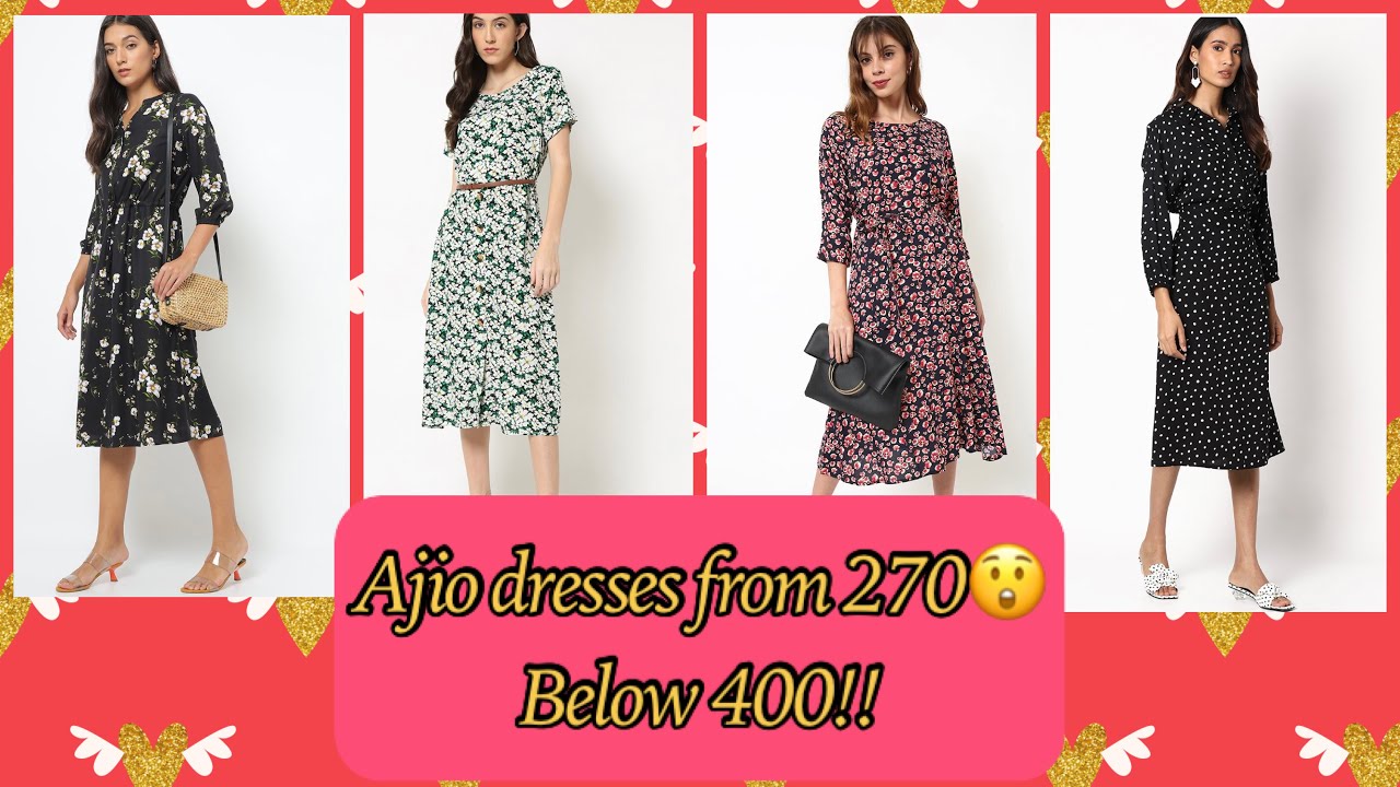 Ajio dresses shopping haul😍/Dresses from 270 😲rupees and below 400♥️😍 ...