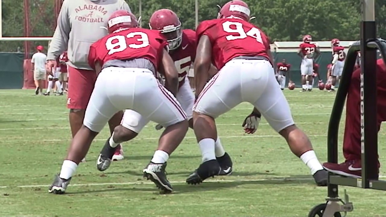 Bama football practice 8 10 17 - YouTube