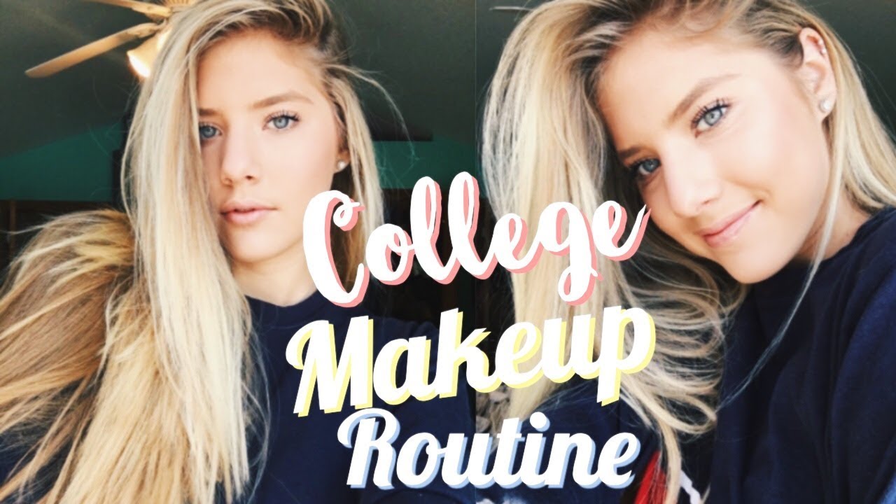 college makeup routine - YouTube