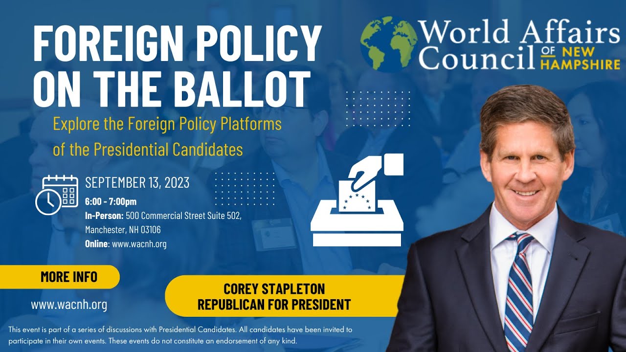 Foreign Policy on the Ballot - Corey Stapleton - YouTube