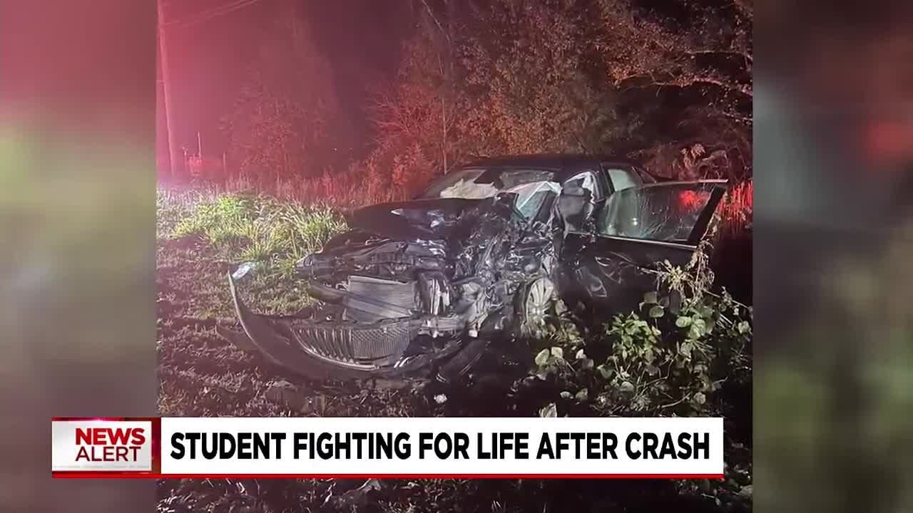 High school student fighting for life after crash - YouTube