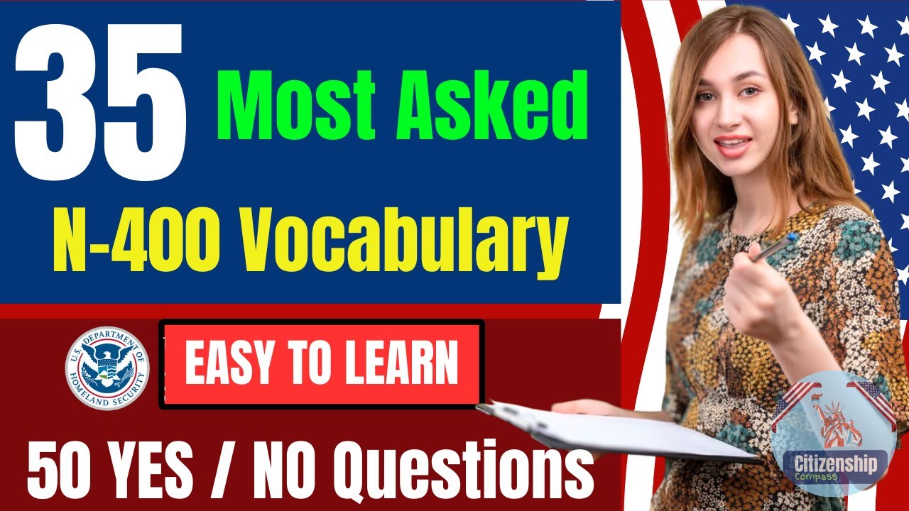 2024 N-400 Interview Vocabulary Easy Word Definitions I US Citizenship ...