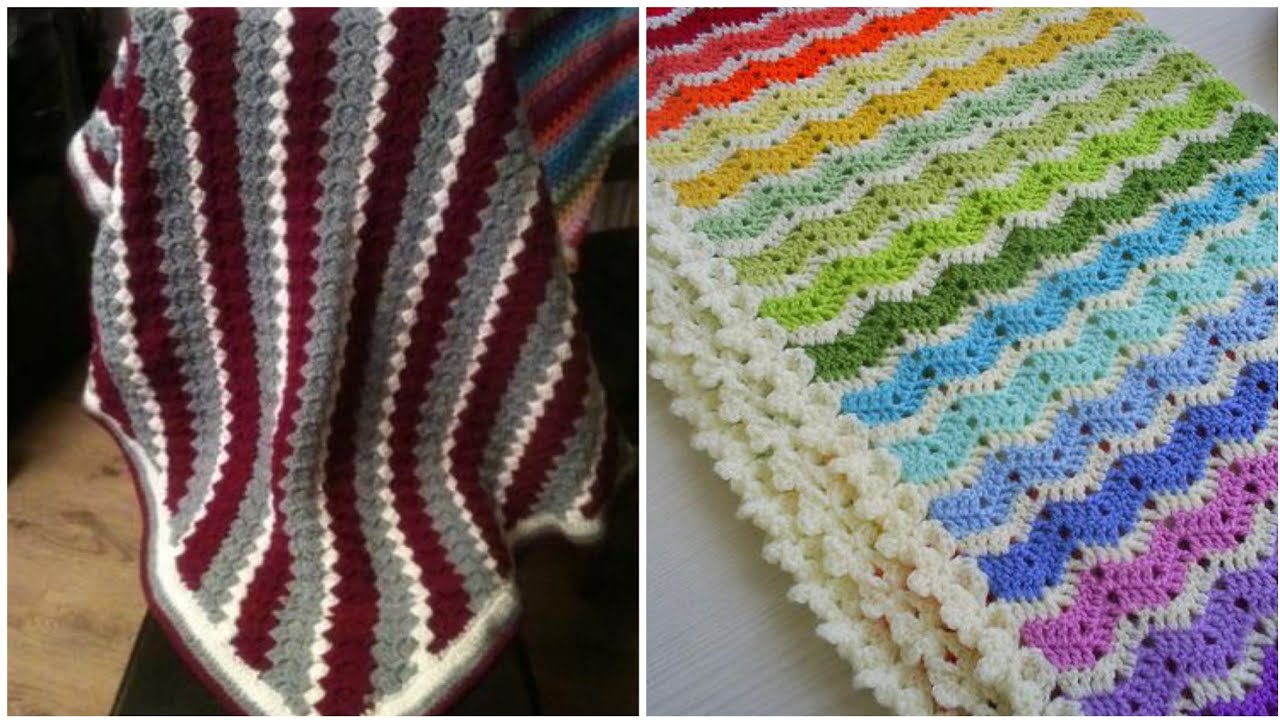 new design and ideas of crochet baby zig zag blanket pattern - YouTube