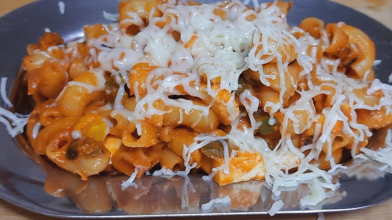 Red sauce pasta with paneer handmade pasta how to make pasta. - YouTube