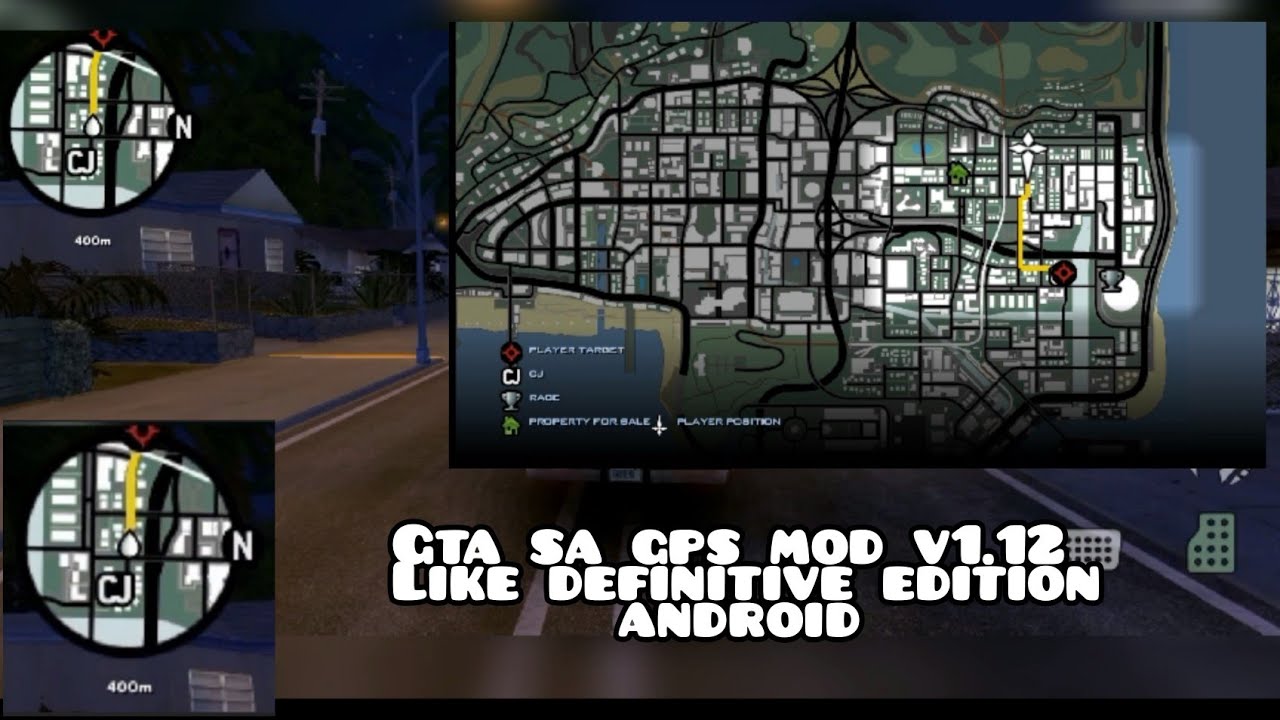 GTA SA GPS MOD LIKE DEFINITIVE EDITION FOR ANDROID - YouTube