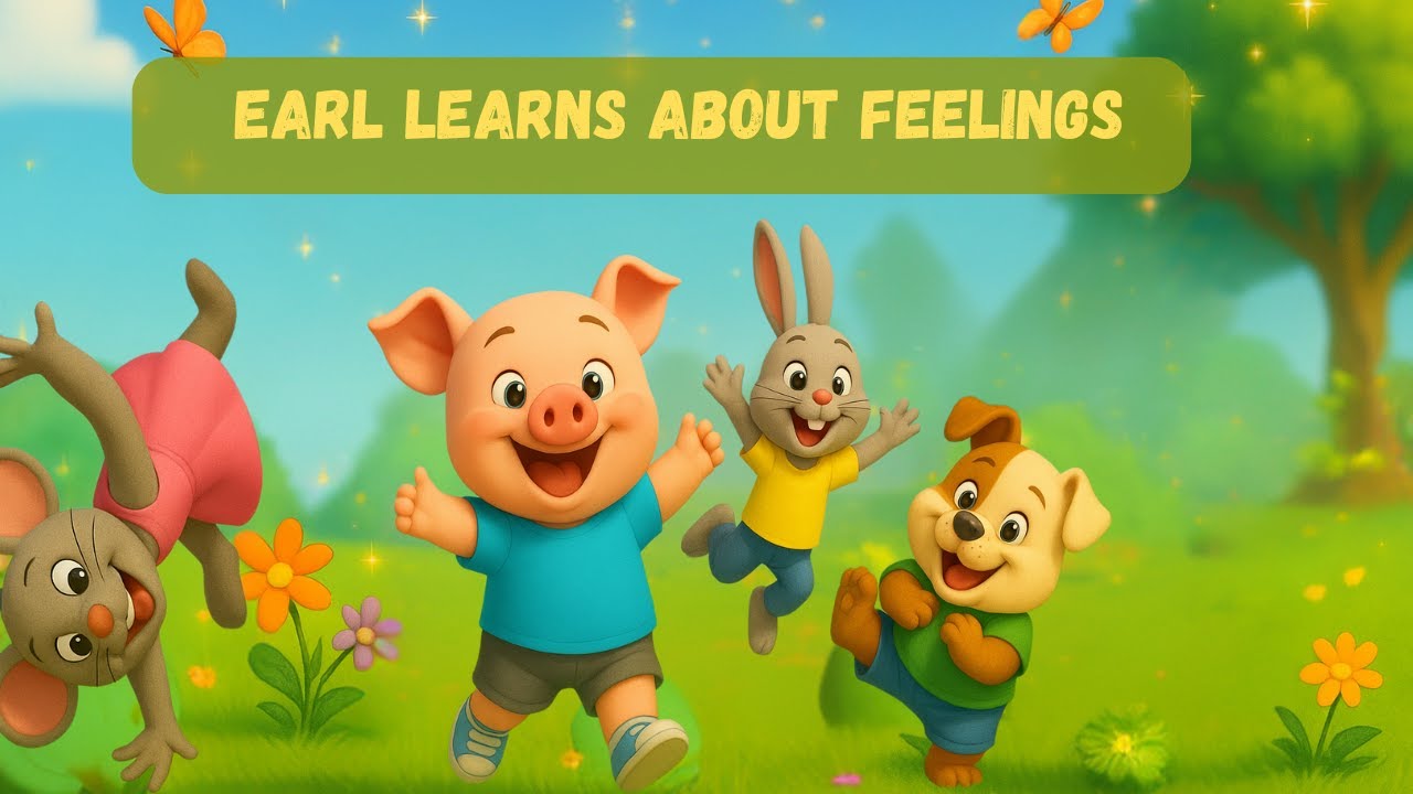 Earl the Pig Learns About Feelings 🎵😊😭😲 Kids Emotions Song 3D Animated ...