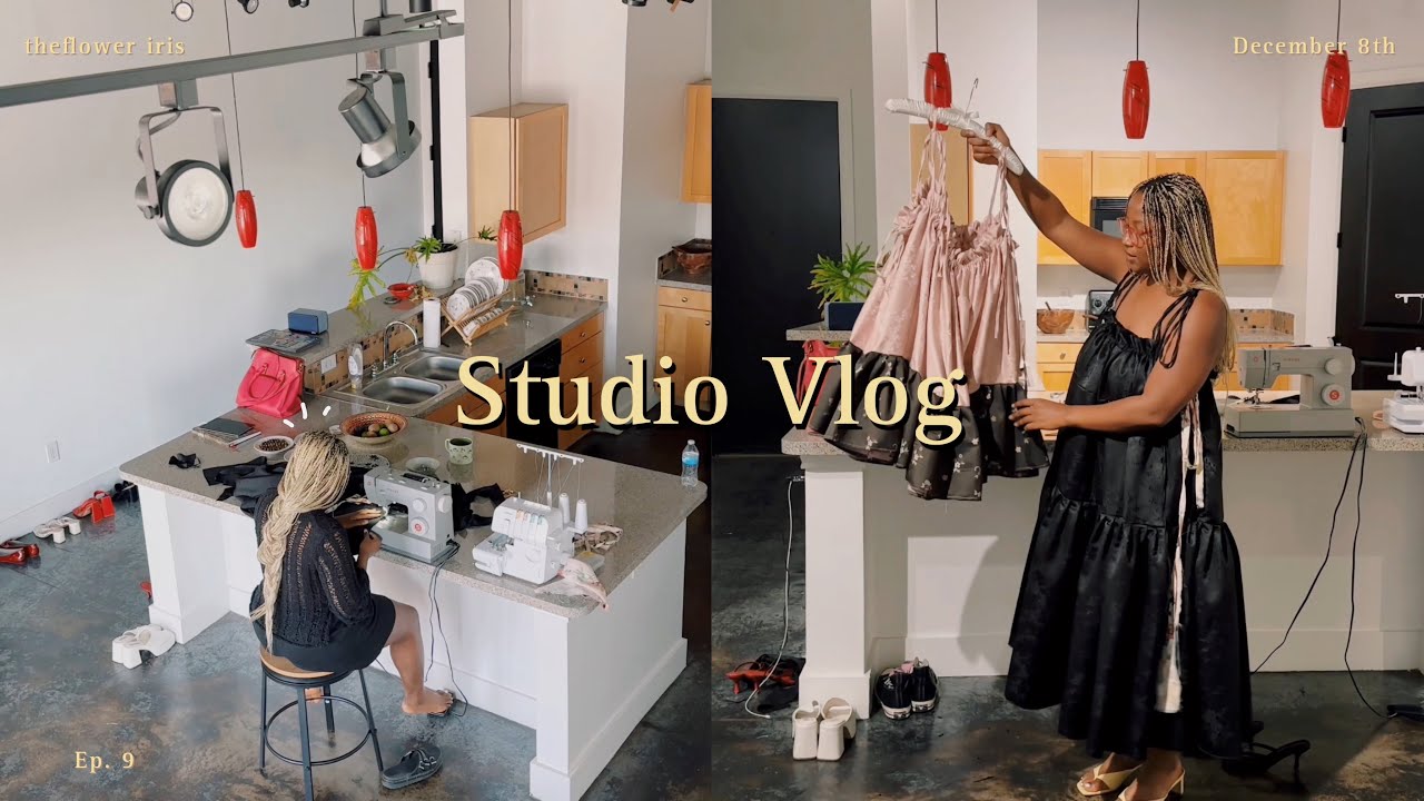 Studio Vlog Designing a New Dress, Sewing Samples, Taking Finals | Self-Employed Artist Diaries ...