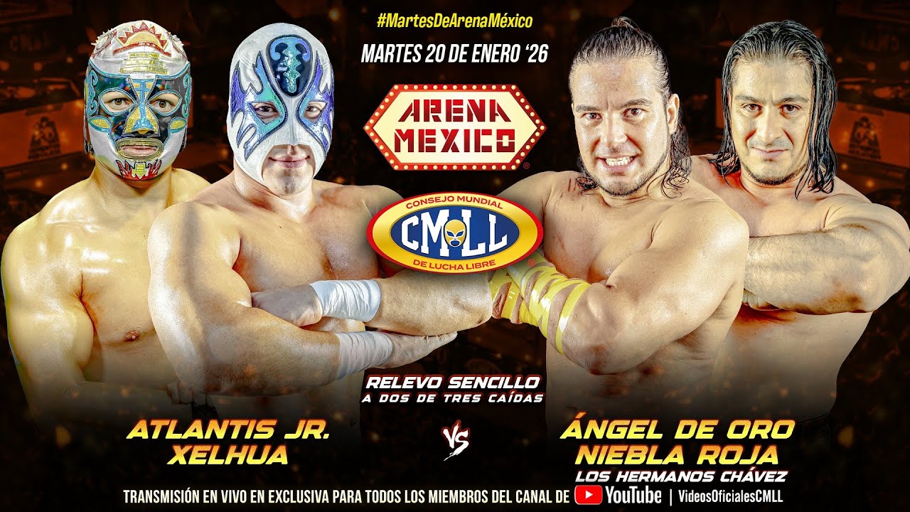 CMLL HIGHLIGHTS 20 DE ENERO ´26 || ATLANTIS JR. Y XELHUA VS ÁNGEL DE ...
