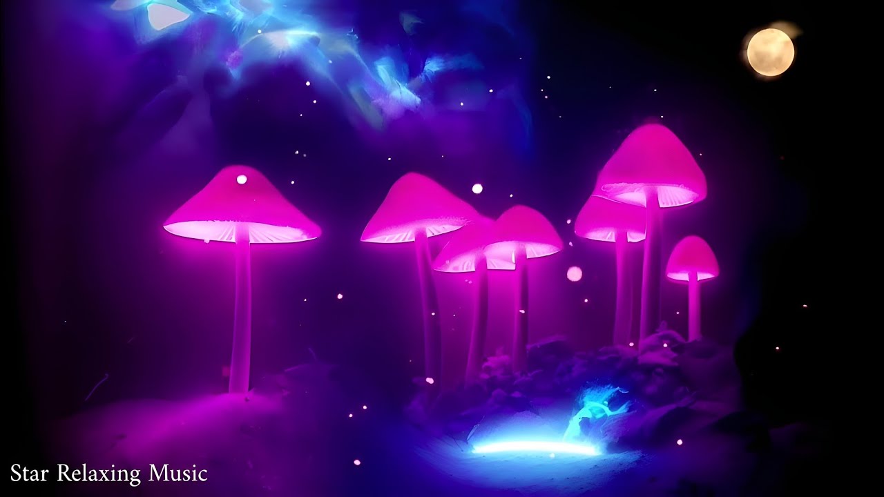 Magical Mushroom Night!💓💜💙 Healing Relaxing Music 582 Hz🧚‍♀️ 🎵 - YouTube