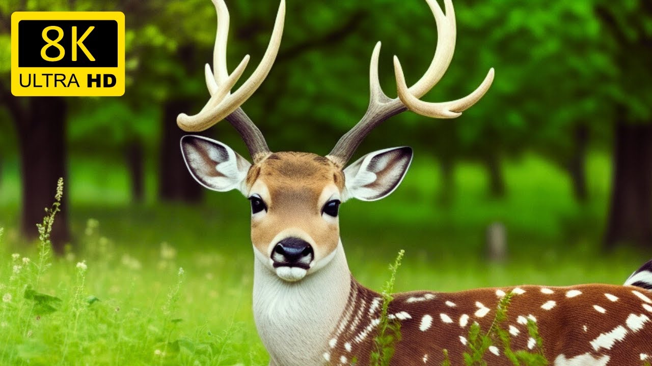 Deer and Beautyful Nature 8K HDR 60FPS ULTRA HD VIDEO #Beautifuldeer # ...