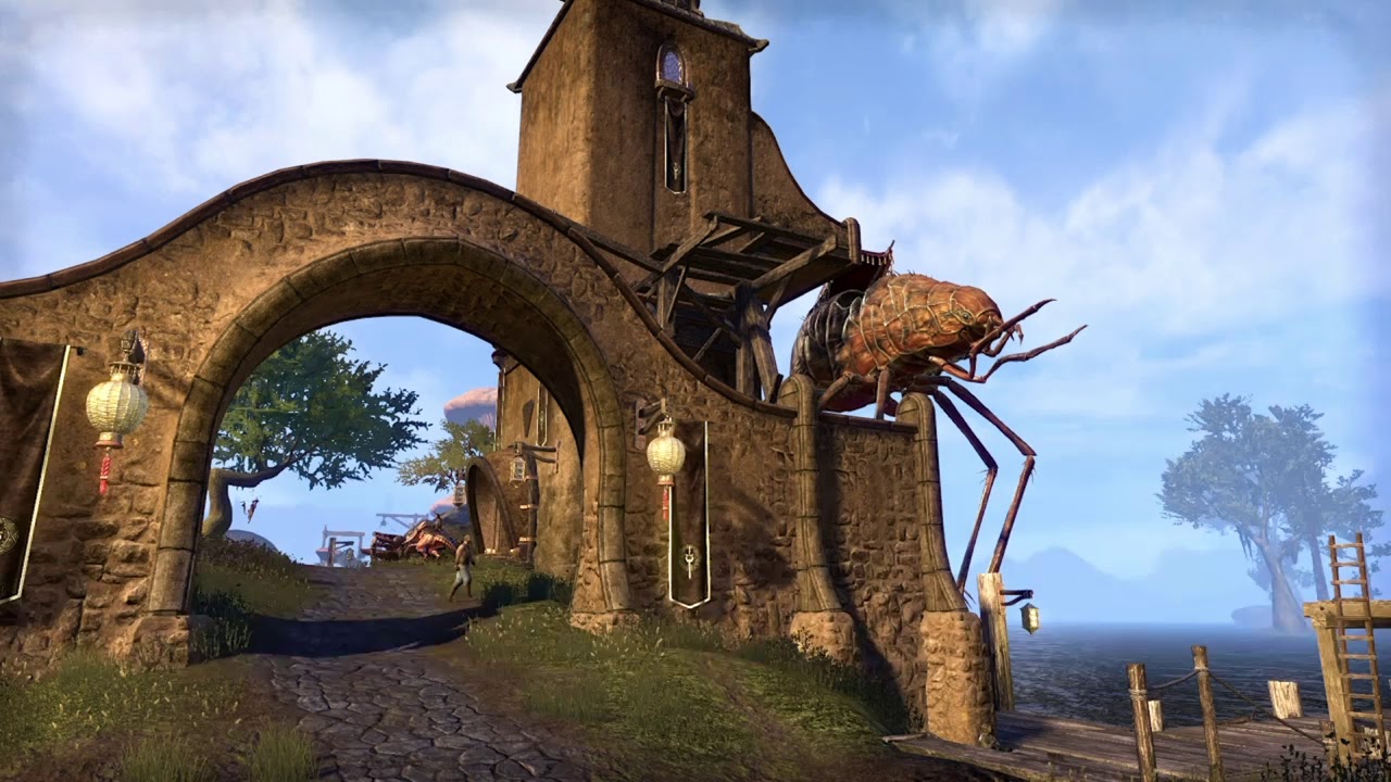Elder Scrolls Online - City Gates Ambiance (silt strider, ambient music ...