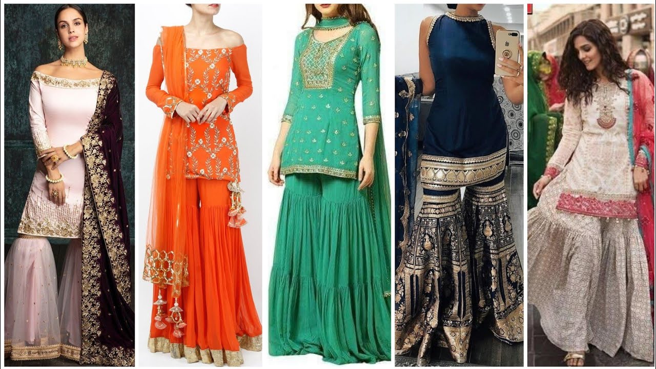 most stylish GARARA style dress Sharara design for Girls ? colour ...
