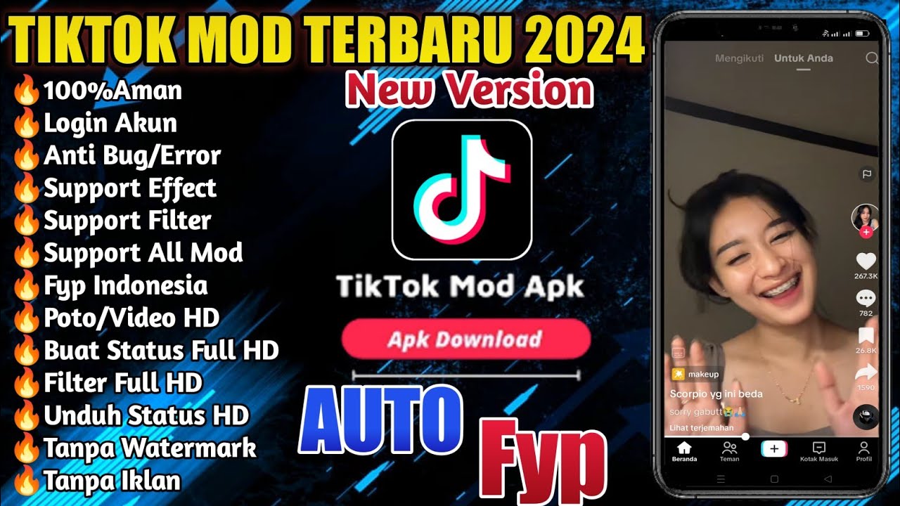 TikTok Mod Terbaru 2024 || Tiktok Mod Apk Download 2024 || Fyp ...