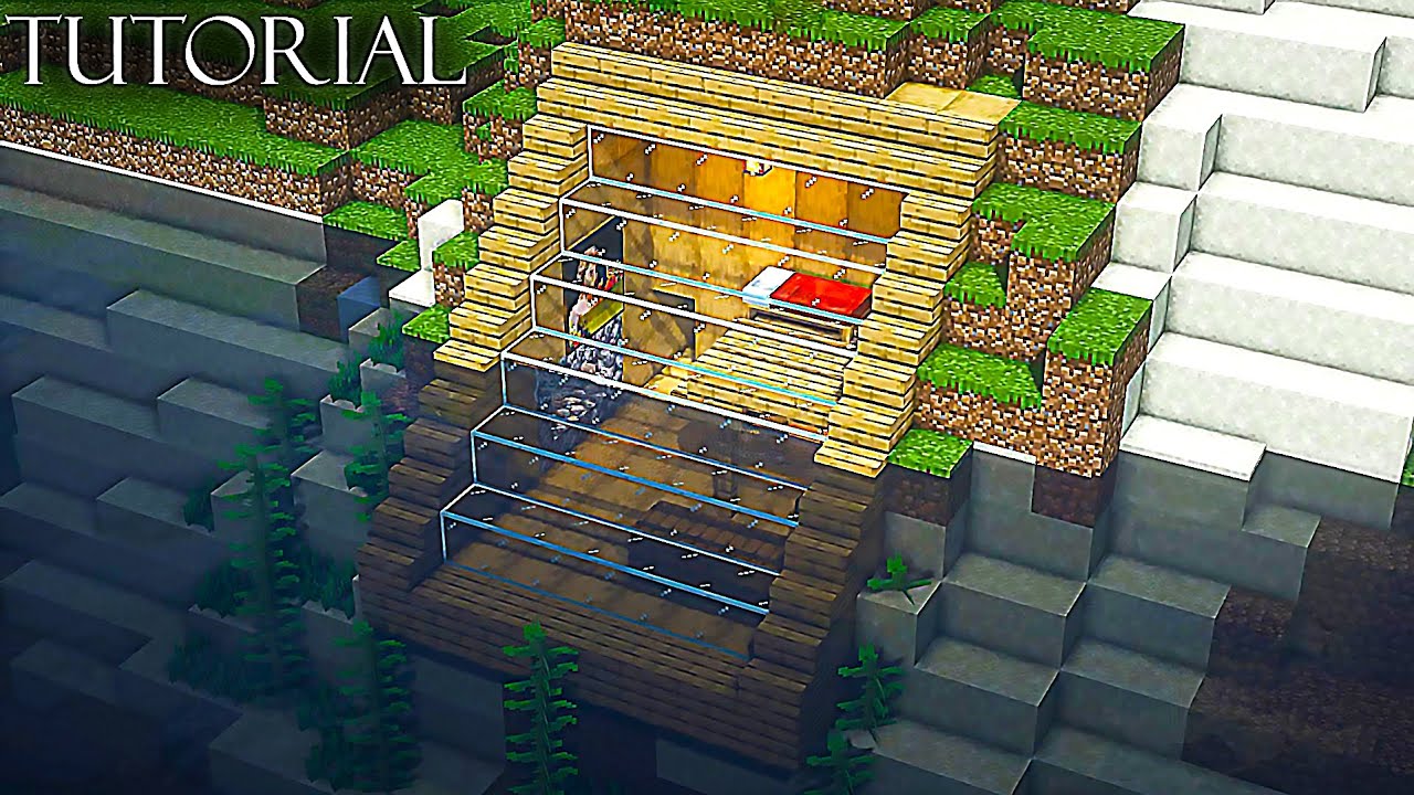 Minecraft Tutorial | Underwater Sloped House - YouTube
