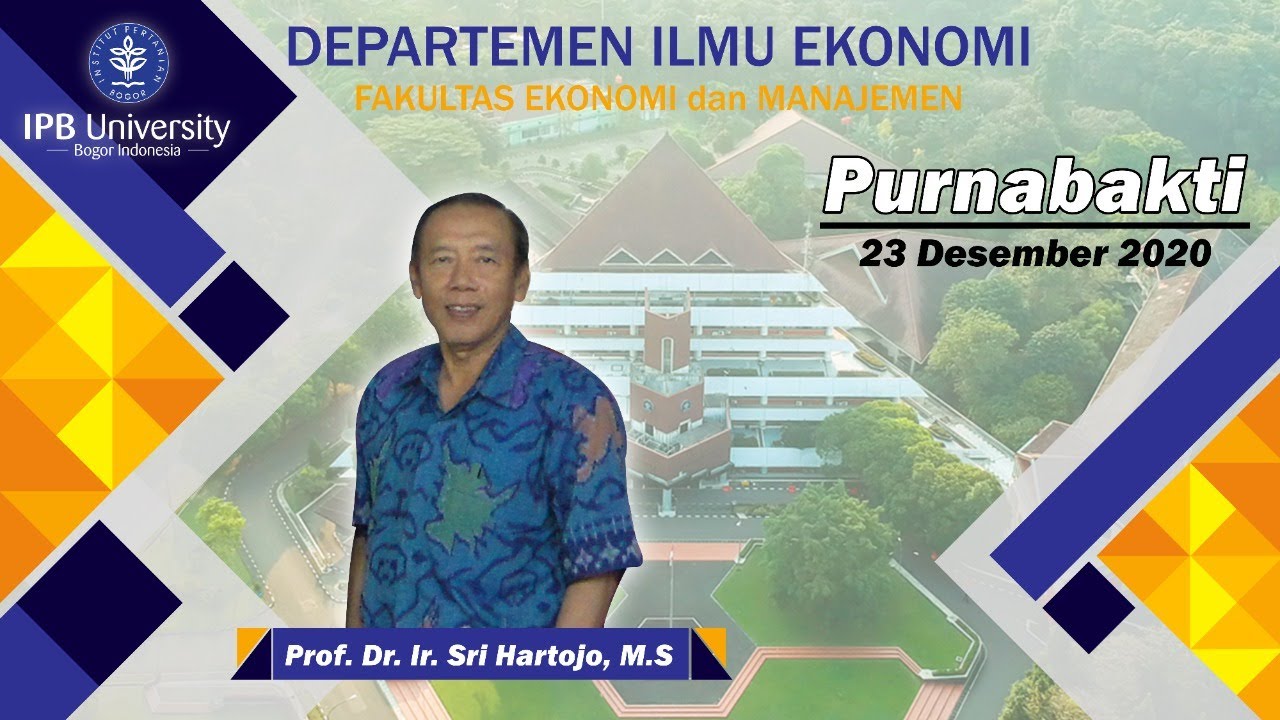 Acara Purnabakti Prof.Dr.Ir. Sri Hartojo, MS - YouTube