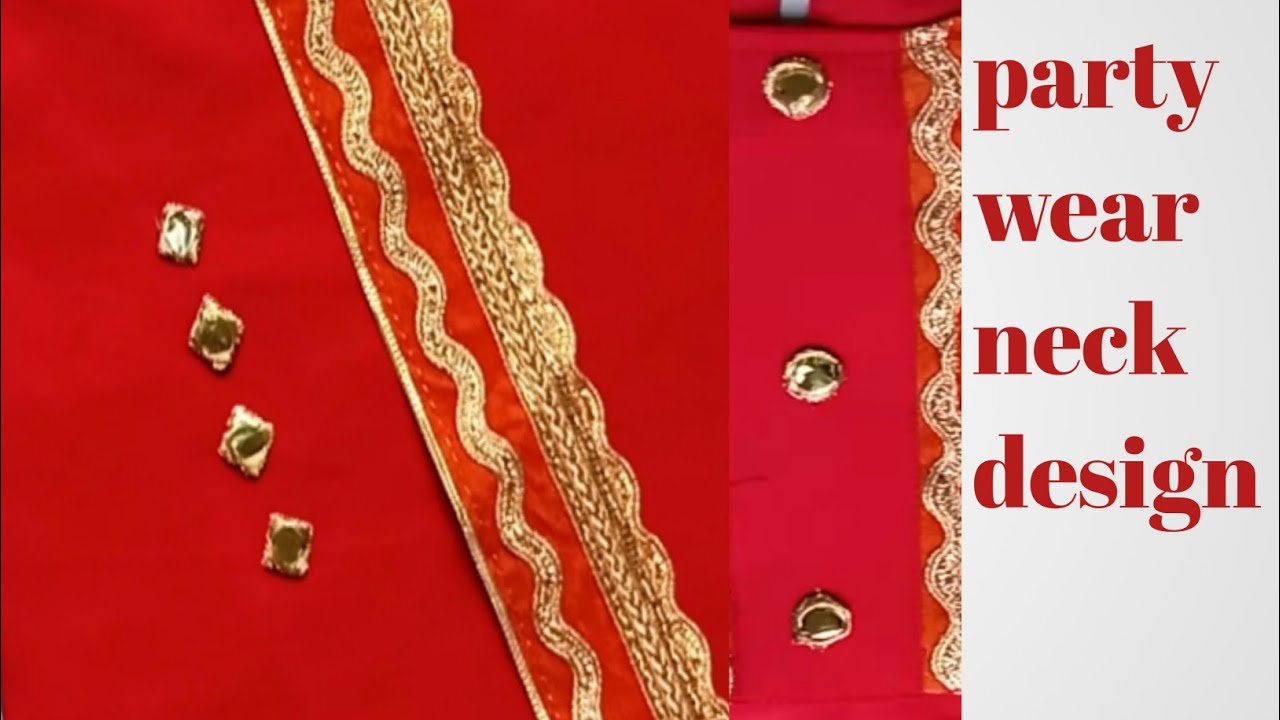 kurti neck design with gota pati stitching designneck design/#neck ...