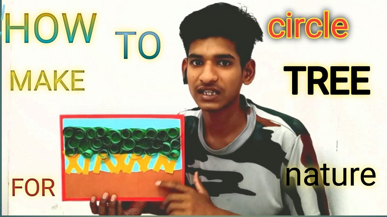 How To Make A Circle Tree🦁circle tree drawing & painting 2023 - YouTube