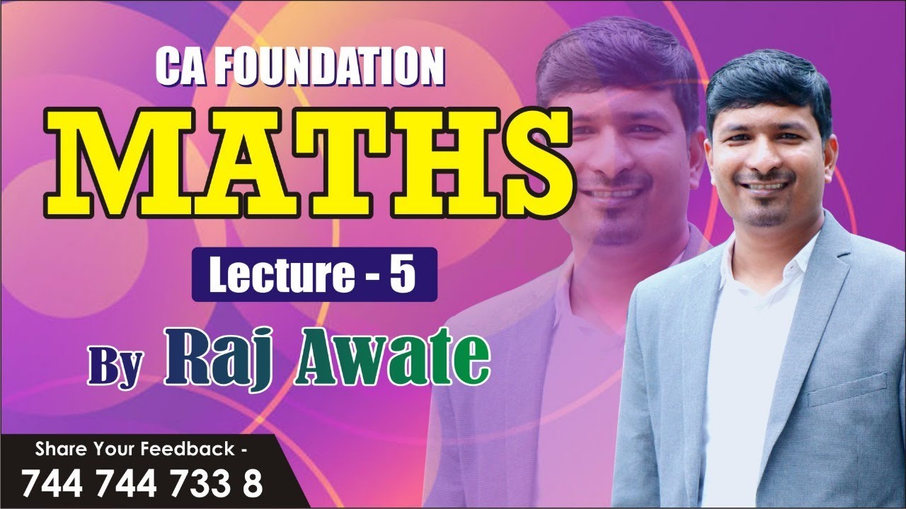CA Foundation Maths day 5( derivative ) by MATH MAGICIAN RAJ AWATE ...