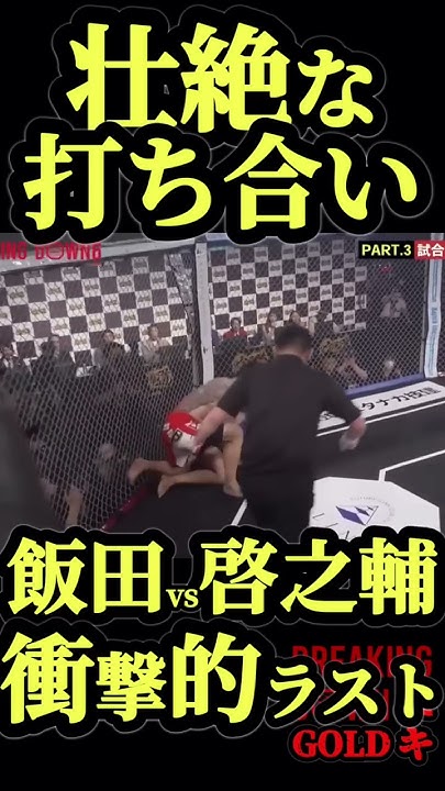 ブレイキングダウン6飯田vs啓之輔壮絶な打ち合い衝撃的なラスト ブレイキングダウン6 ＃飯田将成 啓之輔 朝倉未来 朝倉海 ダウンシーン
