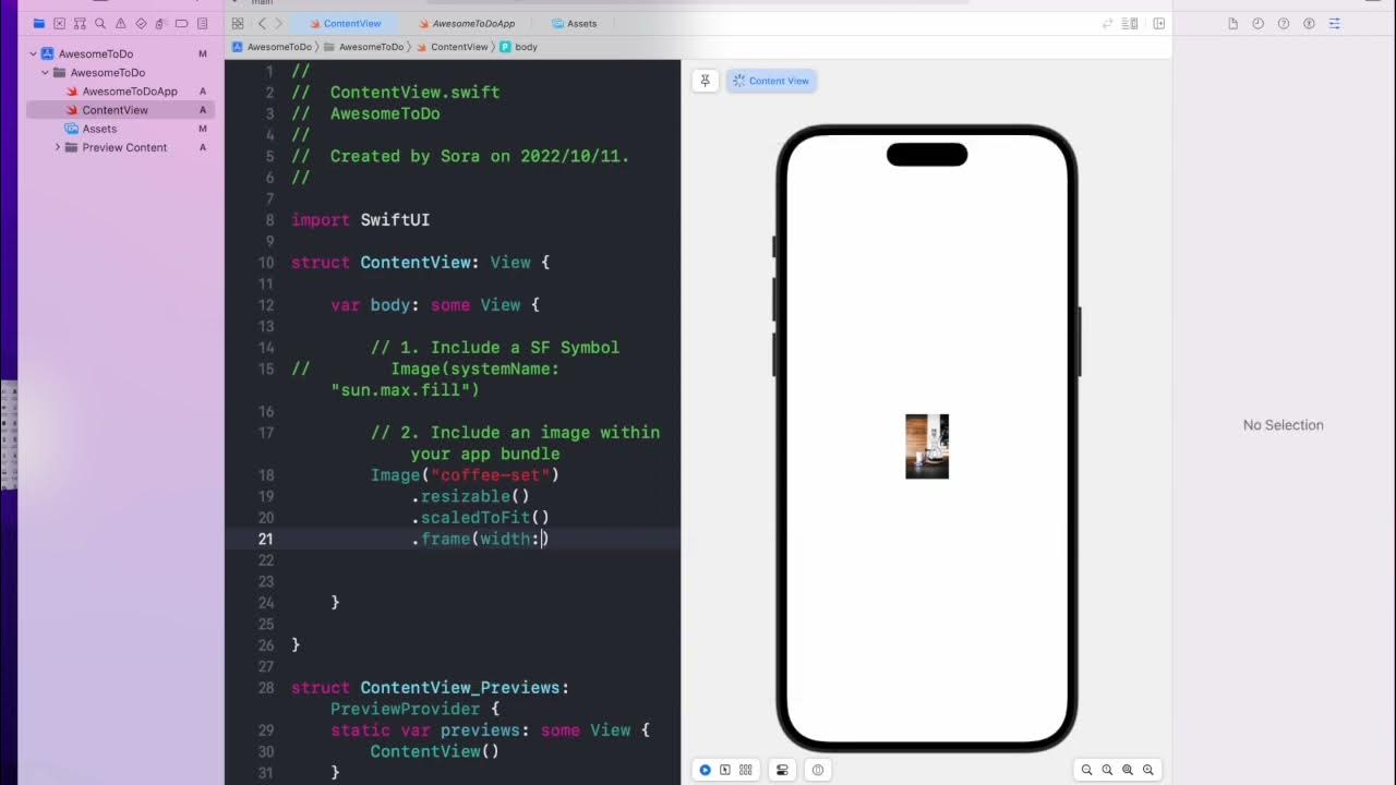 SwiftUI Image tutorial: local images and SF Symbol, resizing, scaling - YouTube