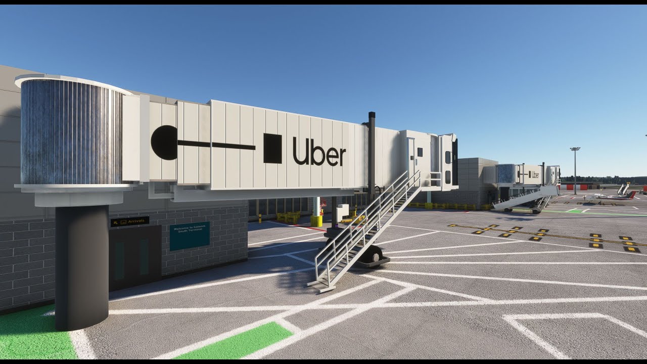 Uber Airbridge Livery Gatwick Checking - YouTube