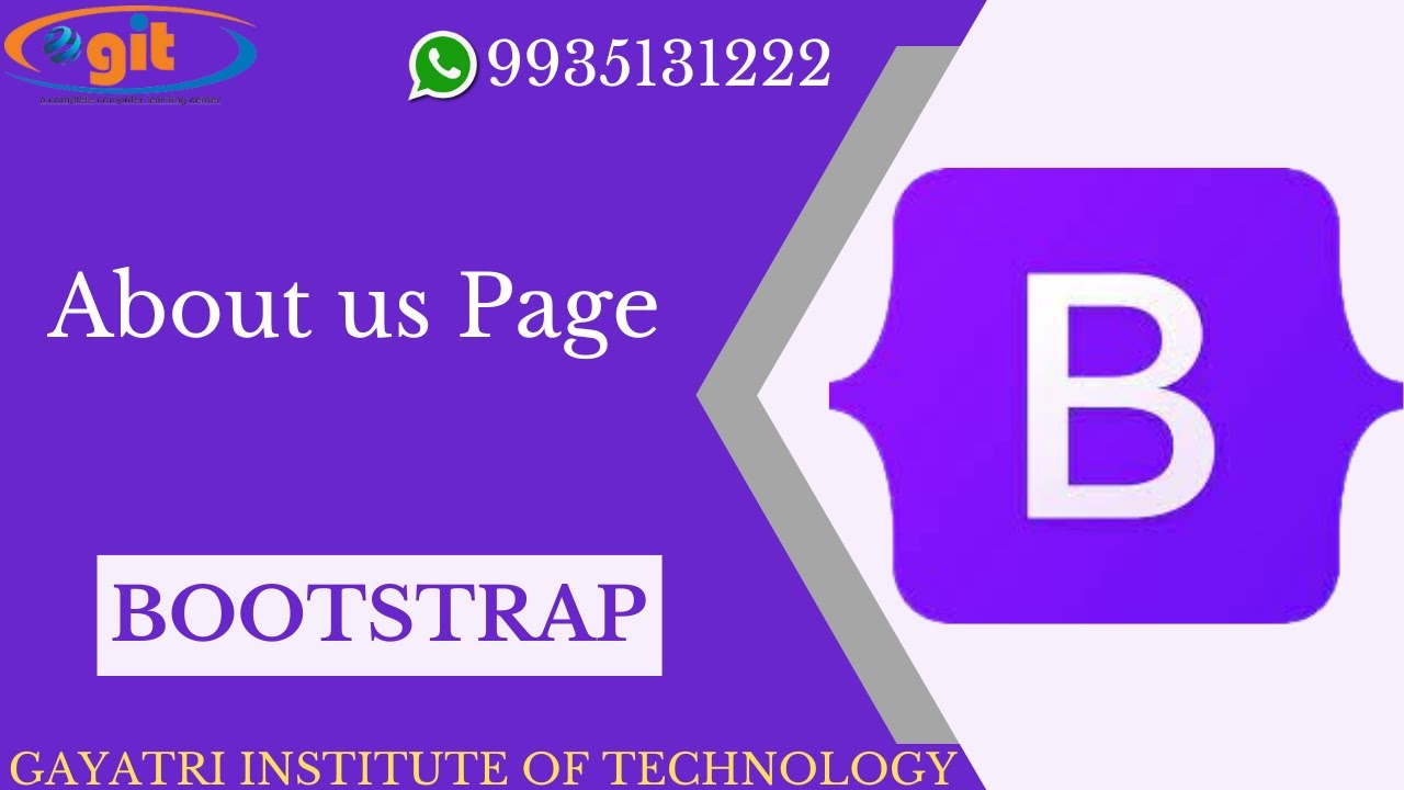 About us Page in Bootstrap | GIT Education - YouTube