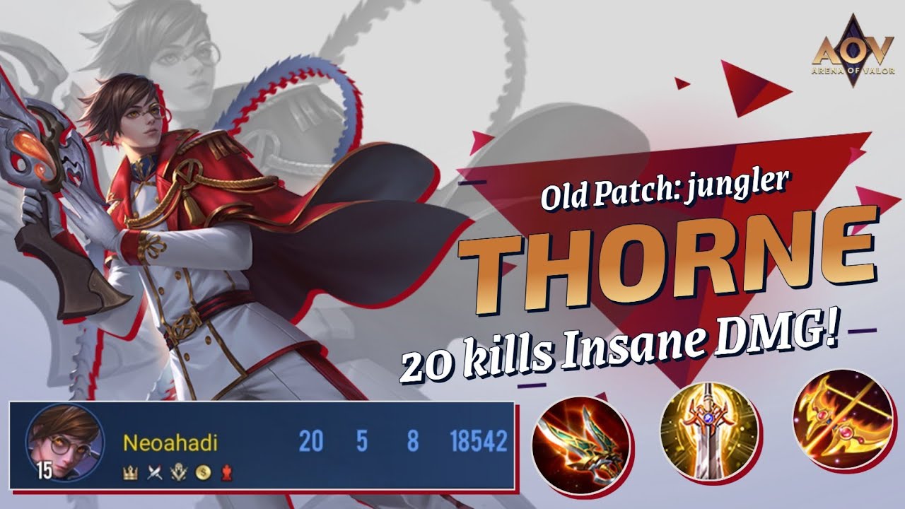 Thorne Jungle 20 Kills Ranked Match Gameplay Arena Of Valor | AOV | RoV ...