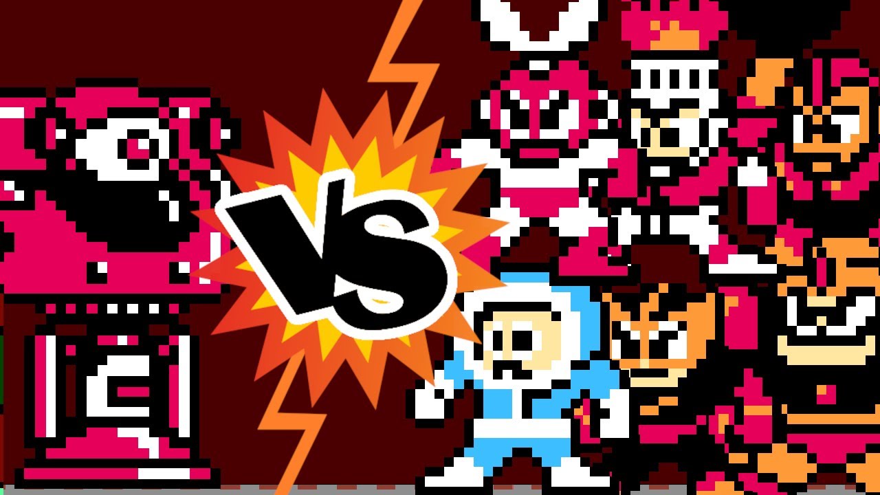 MM1 Bosses VS Big Eye - Same Damage as Megaman | Mega Man CPU Battle ...