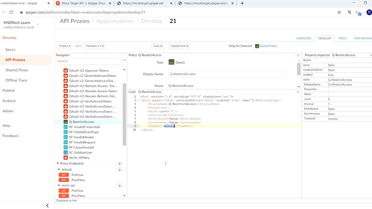 Session-26 | Demo to allow limited requests in Apigee | How to use ...