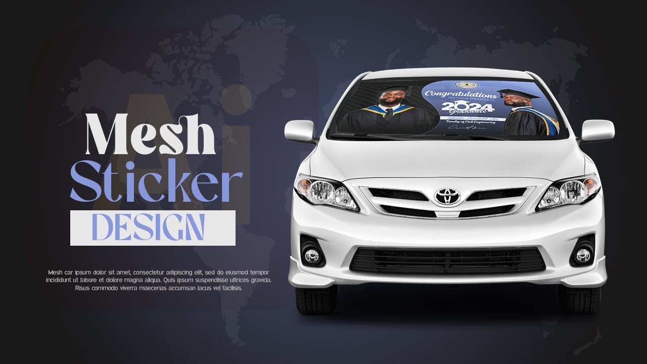 Mesh Sticker Design_ Stickerka Murayada Gaadhiga lagu Dhejiyo ...