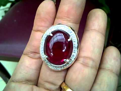 CINCIN BATU NATURAL RUBY CORUNDUM :2355 - YouTube