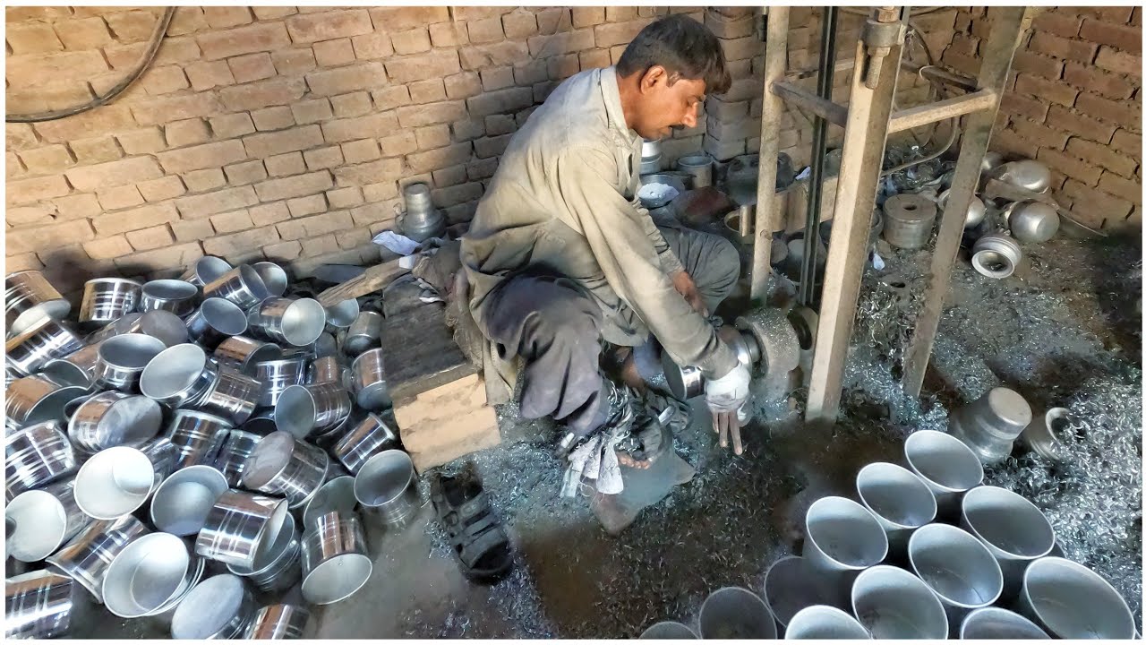 Silver vessels making process by hand | Metal Items Utensils Casting ...