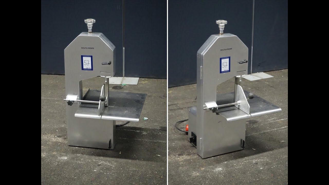 812-57: Bizerba table model bandsaw - YouTube