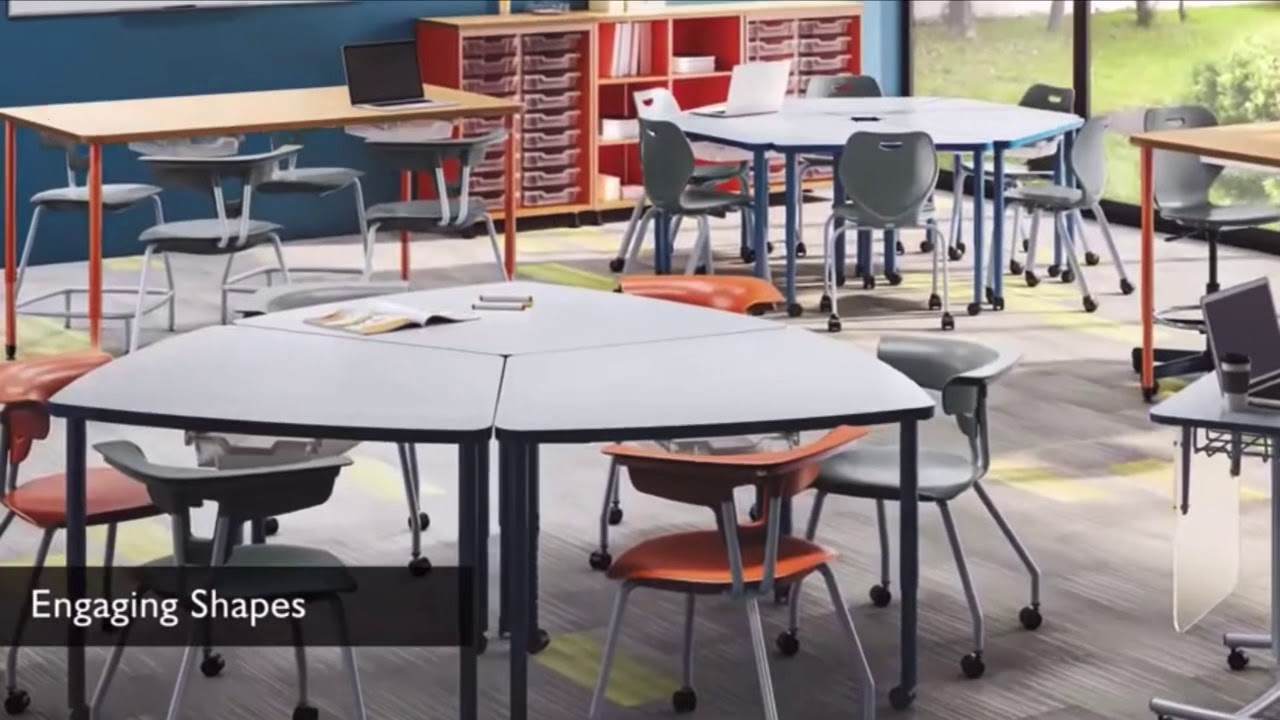 Flexible classroom tables, KI Ruckus Activity Tables - YouTube