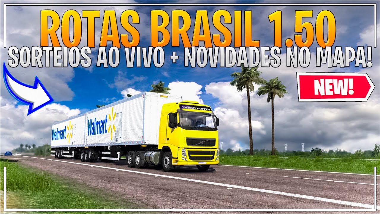 ROTAS BRASIL 1.50 - NOVA ATUALIZAÇÃO OFICIAL + SORTEIOS AO VIVO! - YouTube