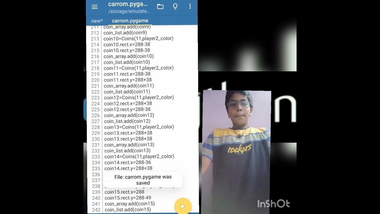 Python program Carrom board Game.👍🏻😊 - YouTube