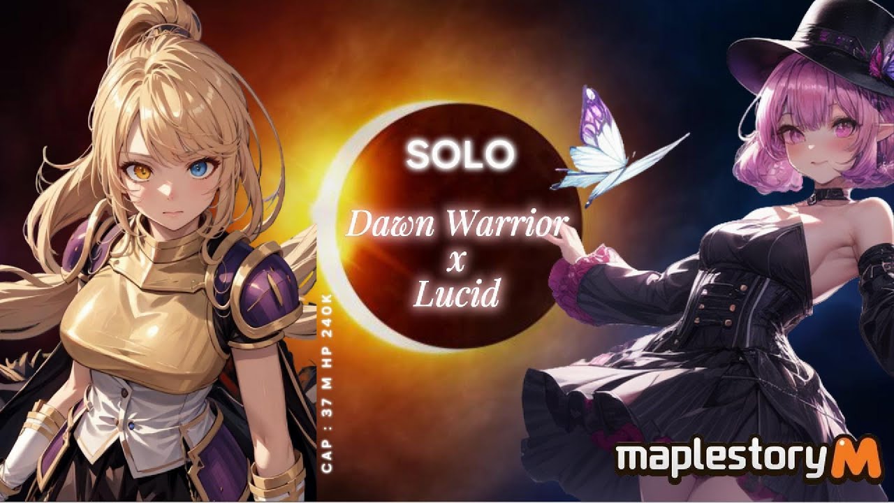 Solo boss Lucid VS Dawn Warrior Maple Story M - YouTube