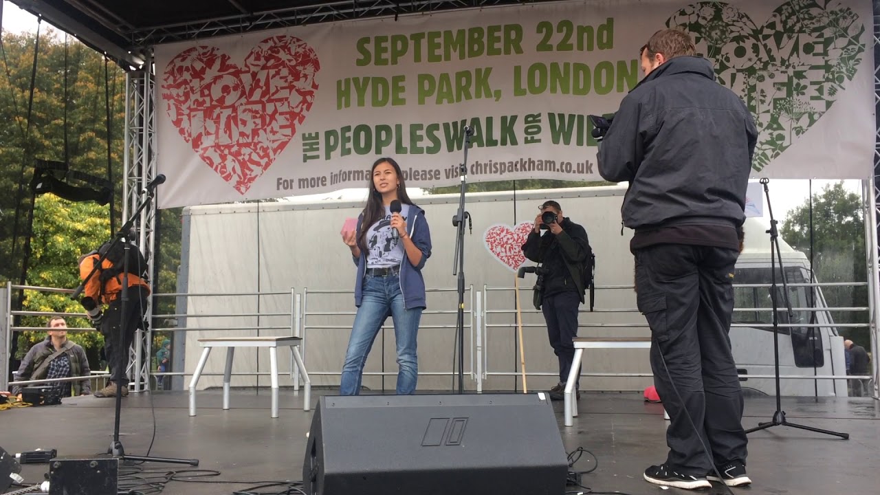 Mya-Rose Craig AKA Birdgirl Speaking at the #PeoplesWalkforWildlife ...