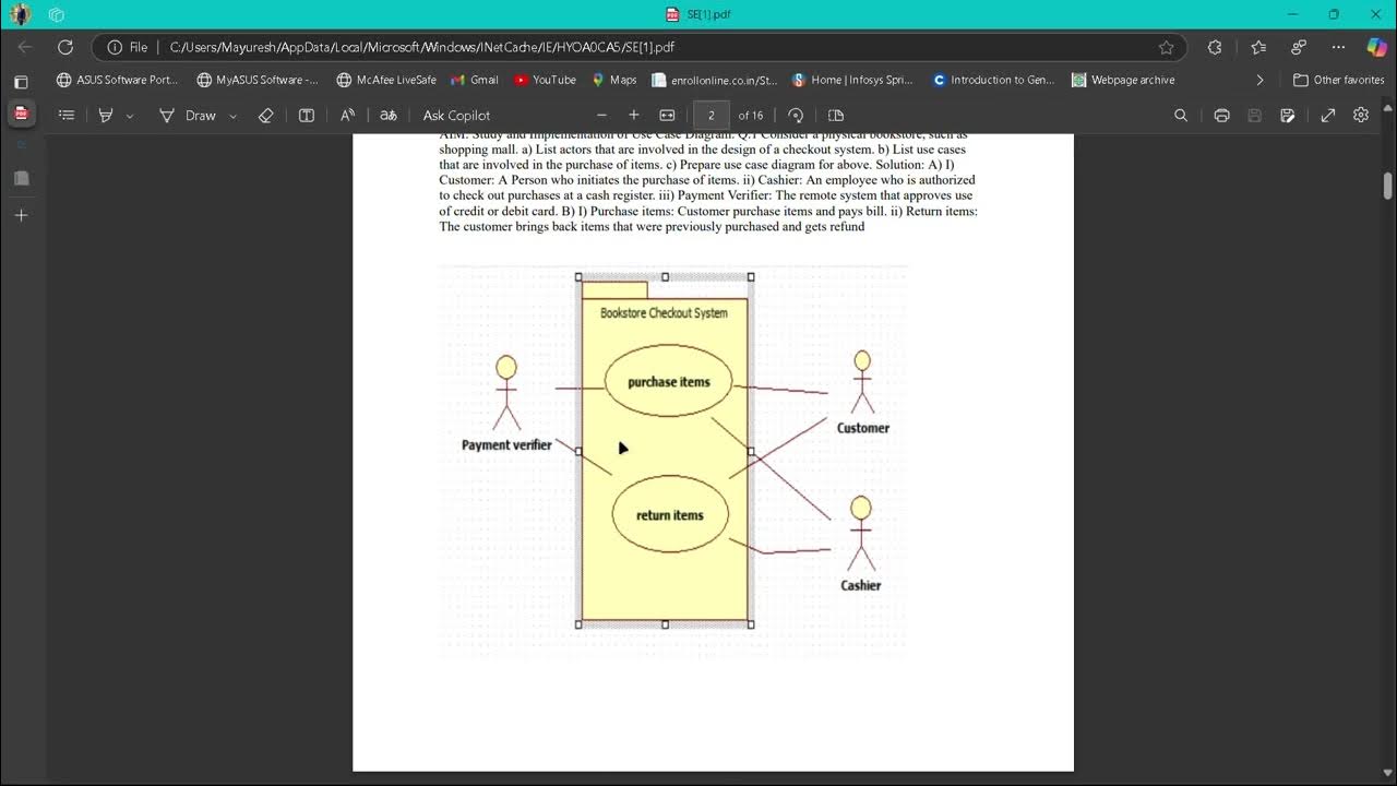 Use case diagram SOFTWARE ENGINEERING PRACTICAL - YouTube