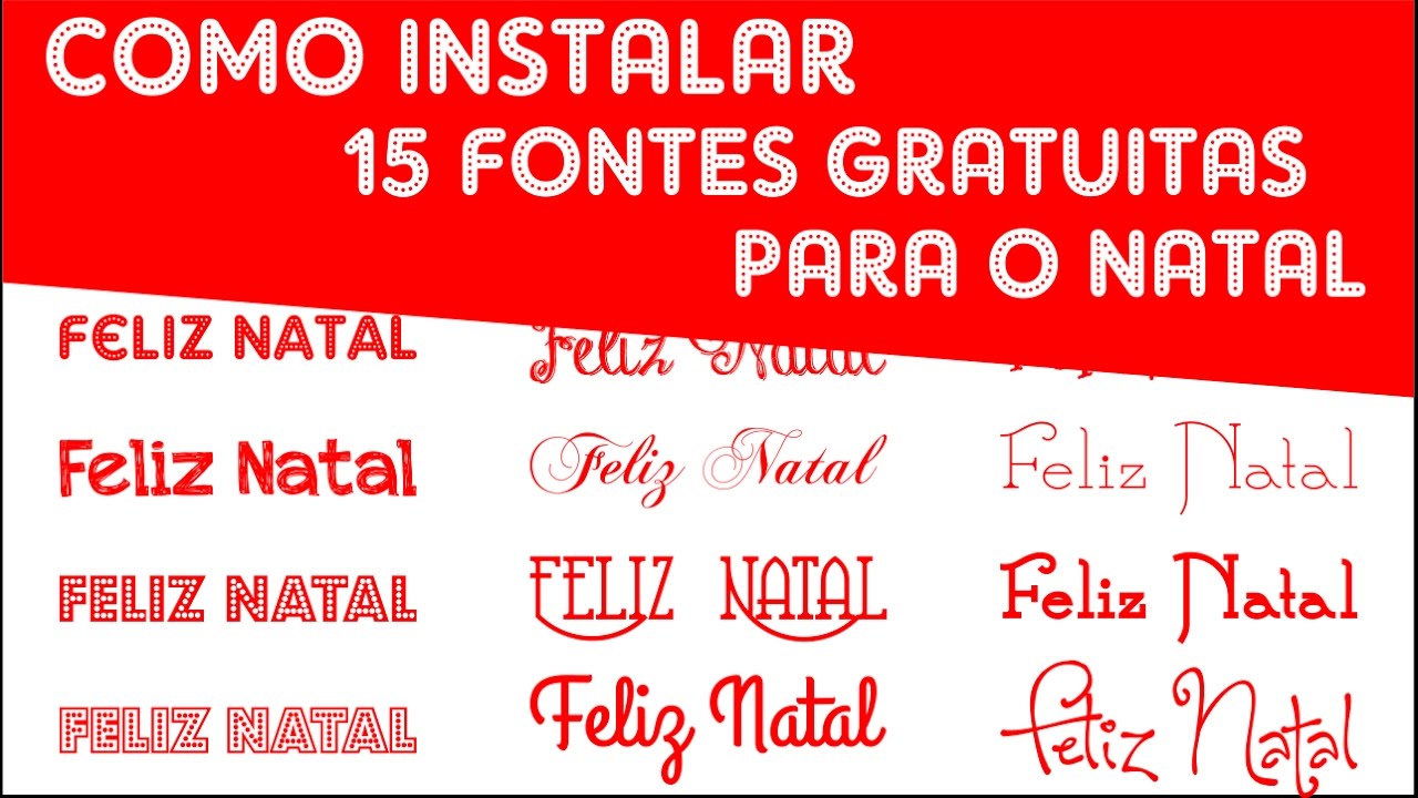 Como Instalar 15 Fontes Gratuitas para o Natal - YouTube