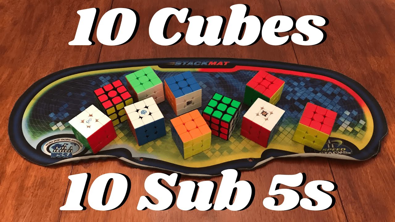 10 Cubes, 10 Sub-5s - YouTube