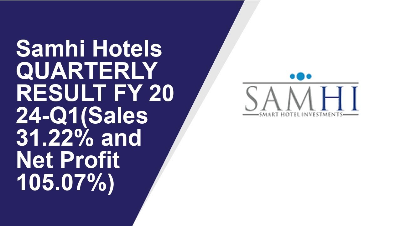 Samhi Hotels Consolidated Quarterly Result | Q1 Result 2024 | Samhi ...