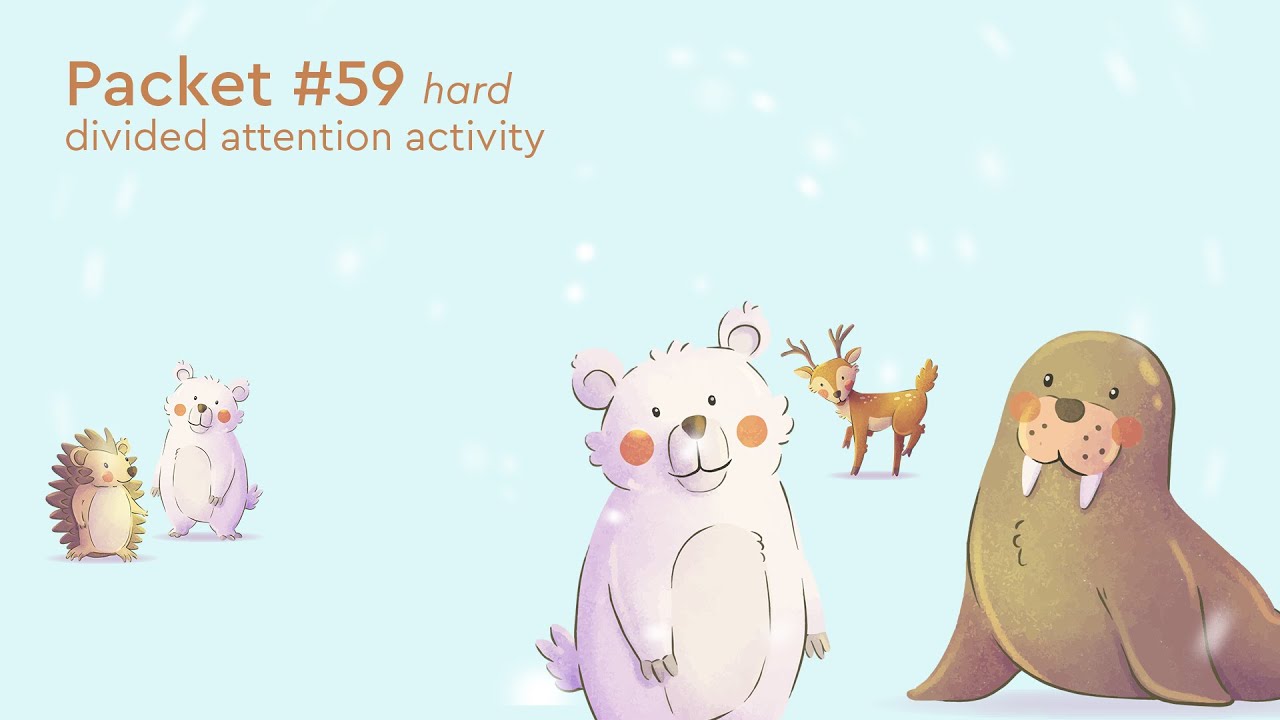 Focus Attention Activities for Students | Divided Attention Task ...